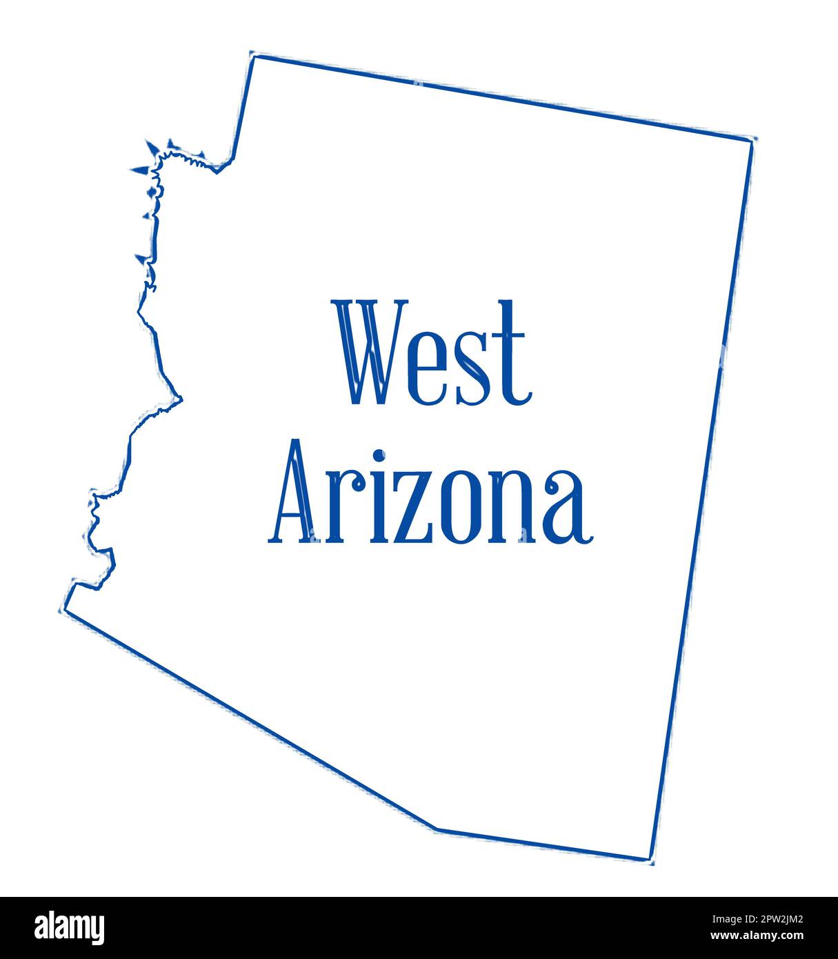 Arizona map outline hi-res stock photography and images - Alamy