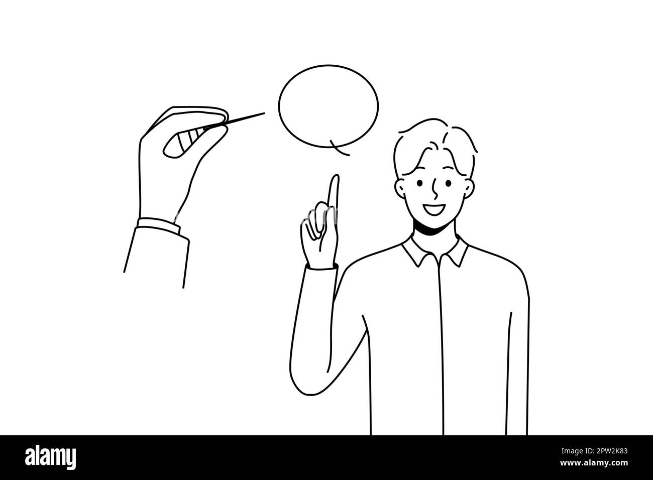 Hand speech Black and White Stock Photos & Images - Alamy