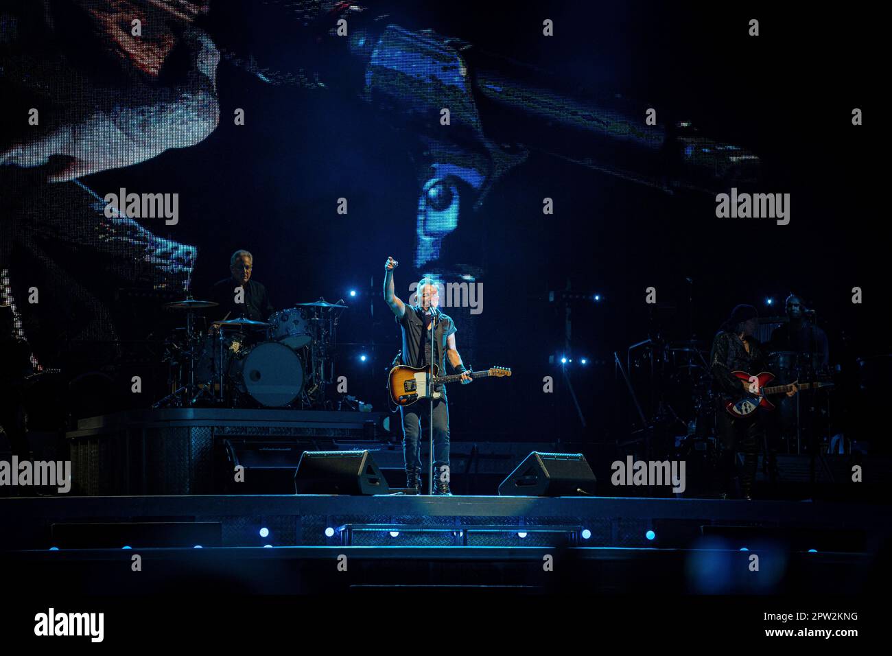 Singer Bruce Springsteen performs at Barcelona's Estadi Olímpic Lluís ...