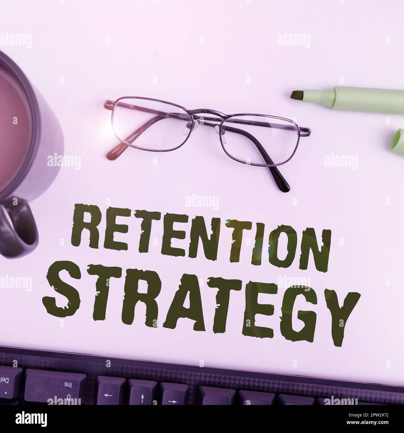 Text showing inspiration Retention Strategy, Business idea activities ...