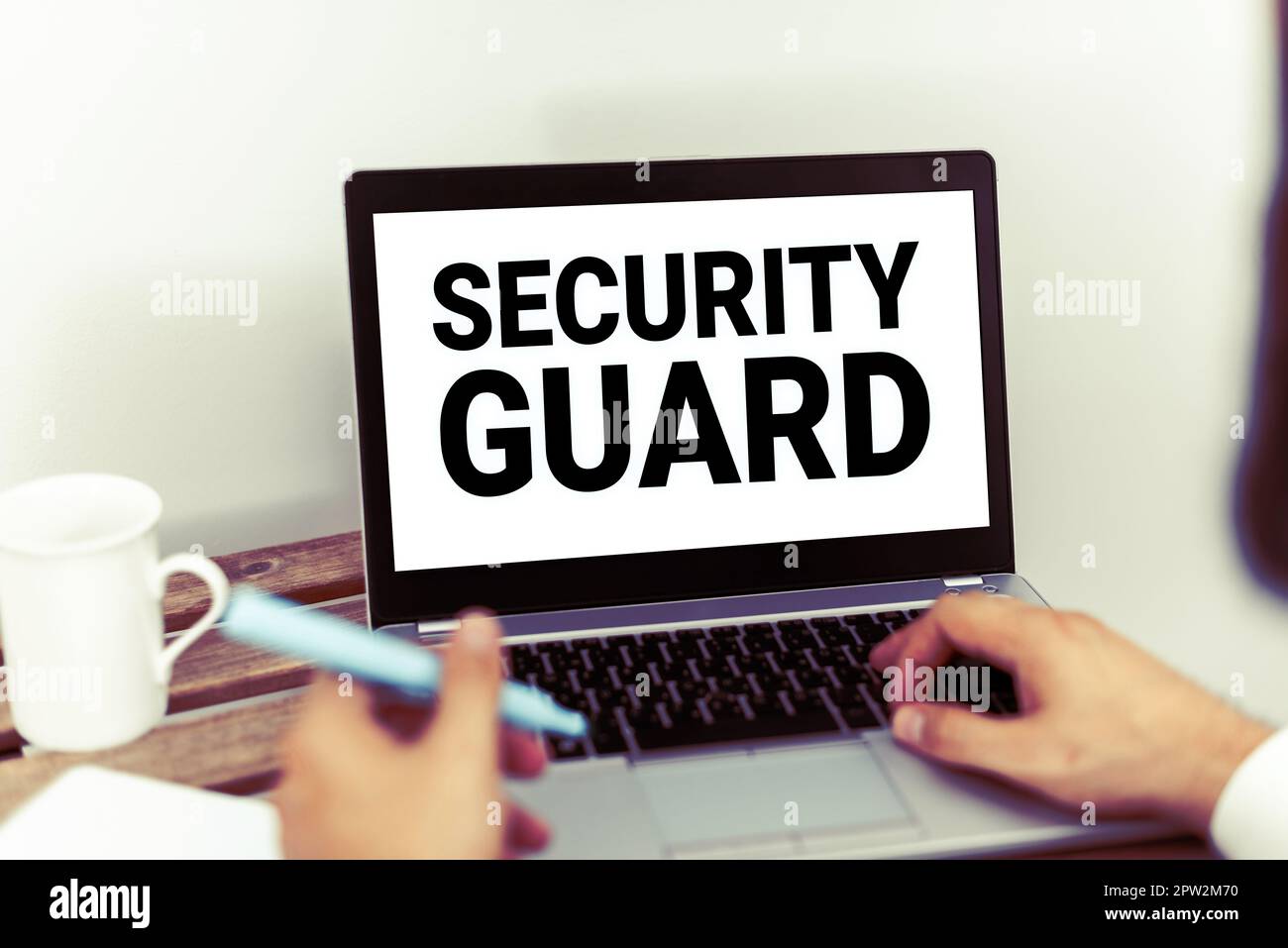 Conceptual caption Security Guard, Concept meaning tools used to manage ... Conceptual caption Security Guard, Concept meaning tools used to manage ...