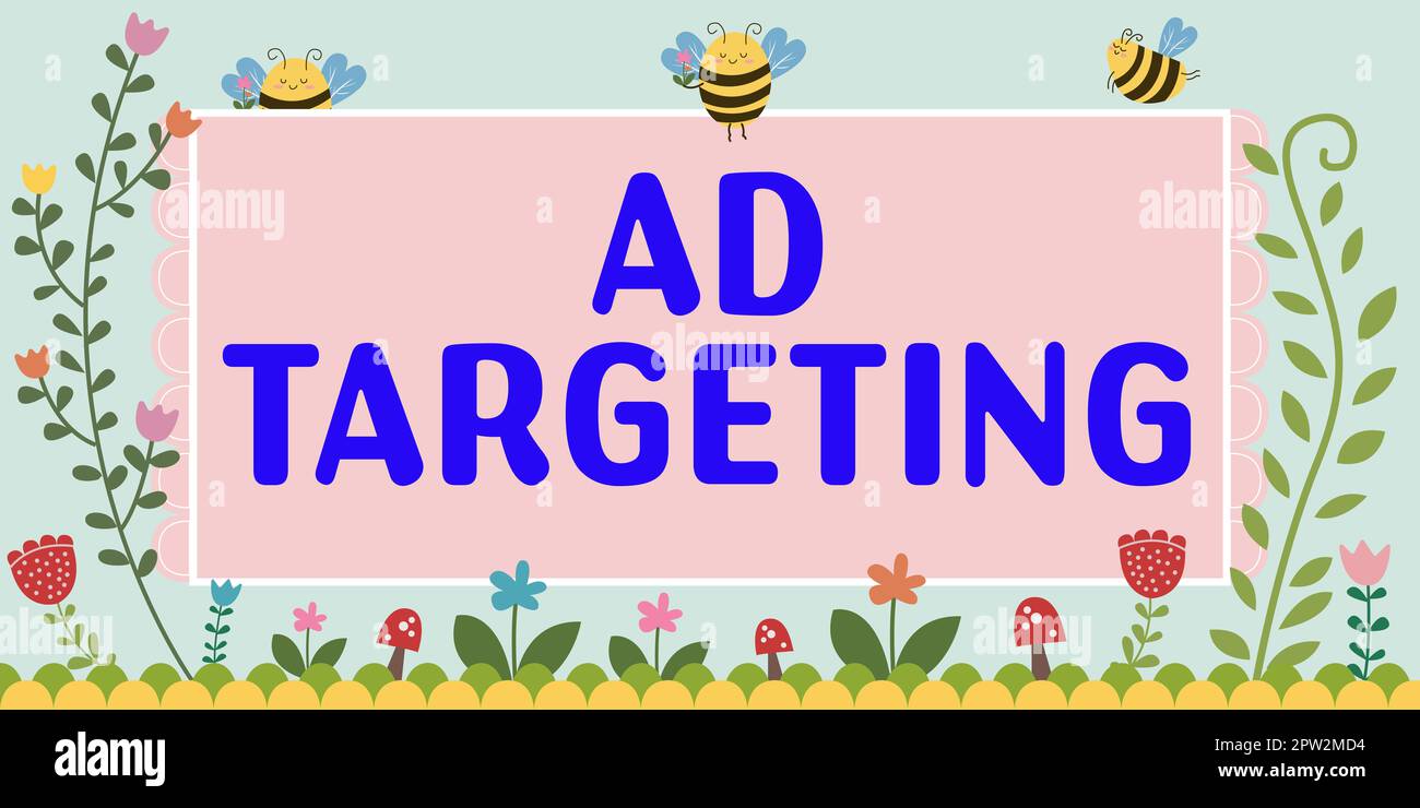 Hand writing sign Ad Targeting, Business showcase target the most ...