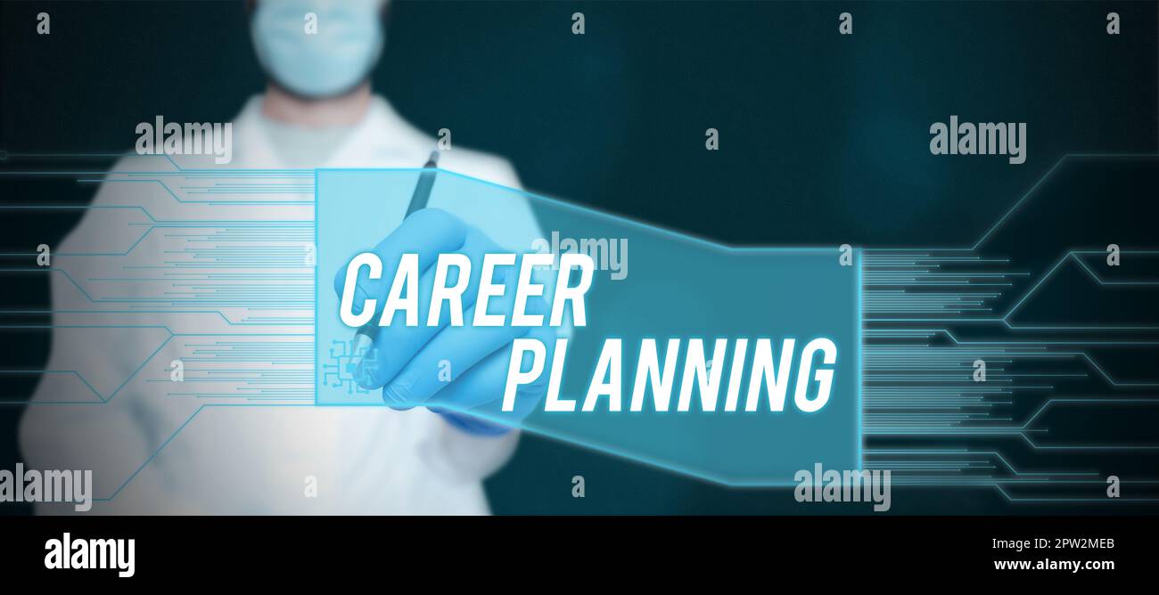 Hand writing sign Career Planning, Concept meaning A list of goals and ...