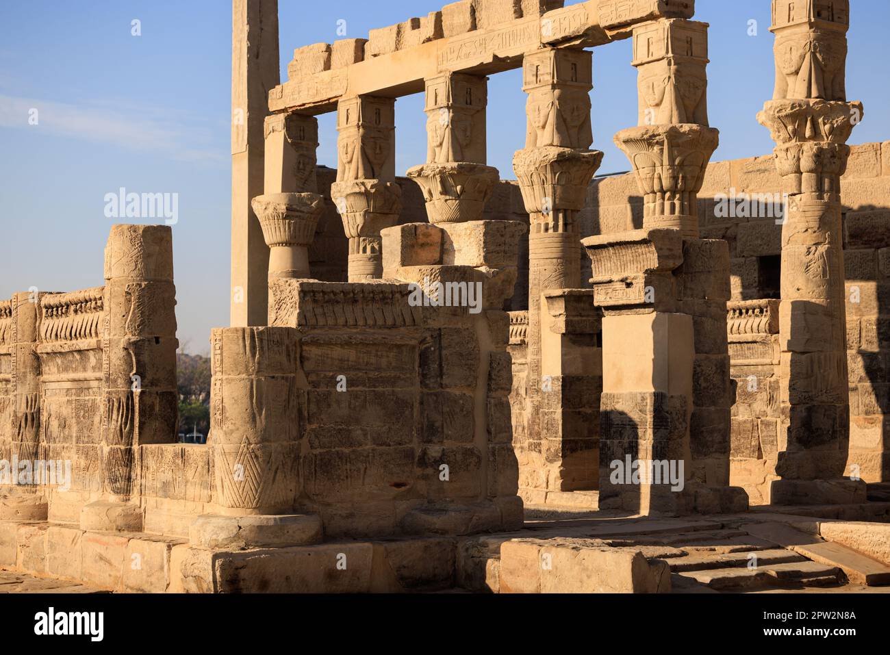 Temple of Isis aka temple of Philae in Aswan - Egypt Stock Photo - Alamy