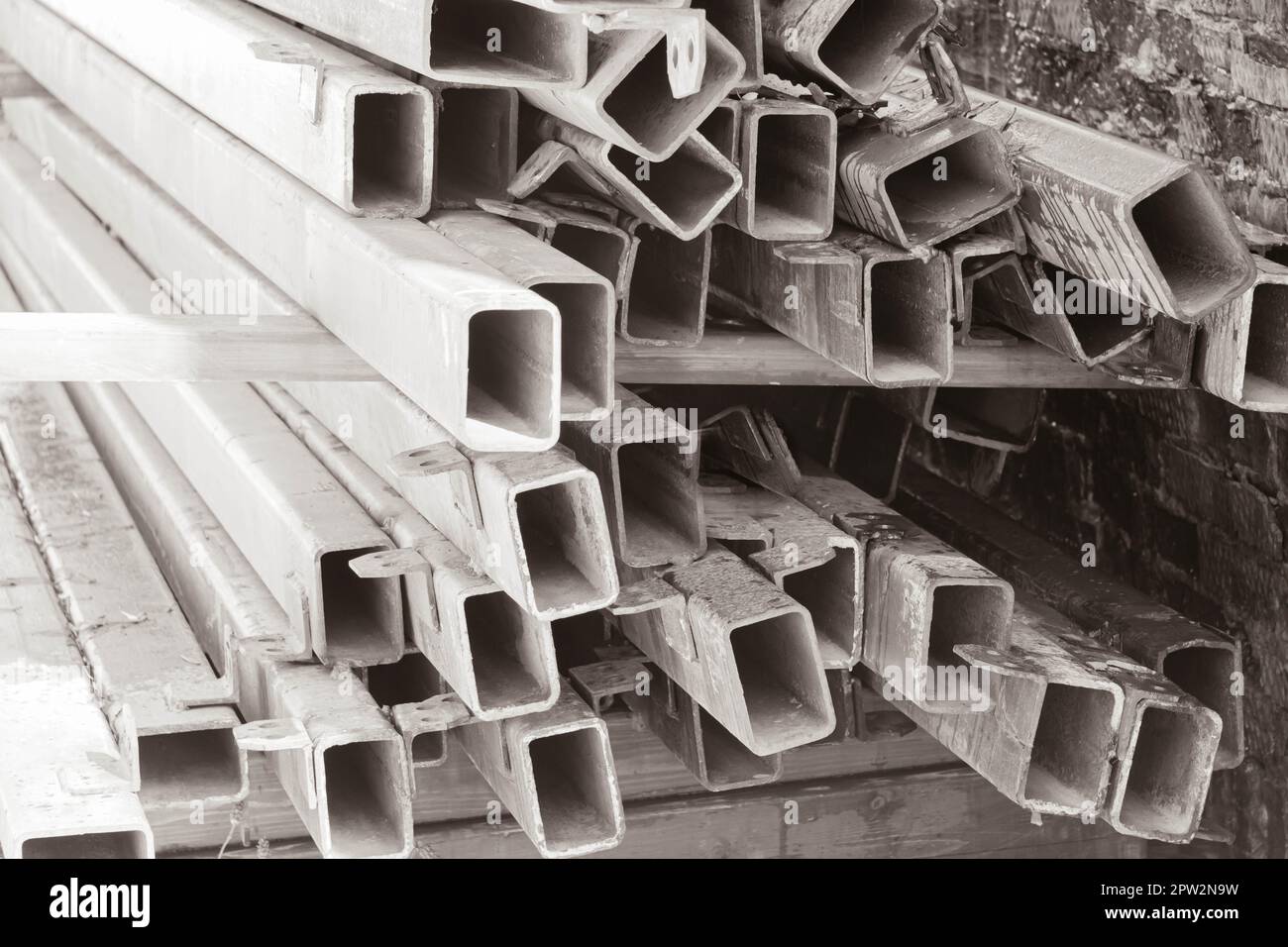 Iron rectangular pipes. Construction fittings. Metal materials for ...