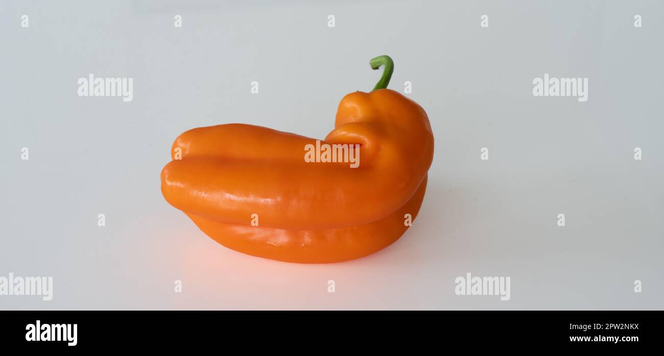 Capsicum unusually shaped isolated on white Stock Photo - Alamy