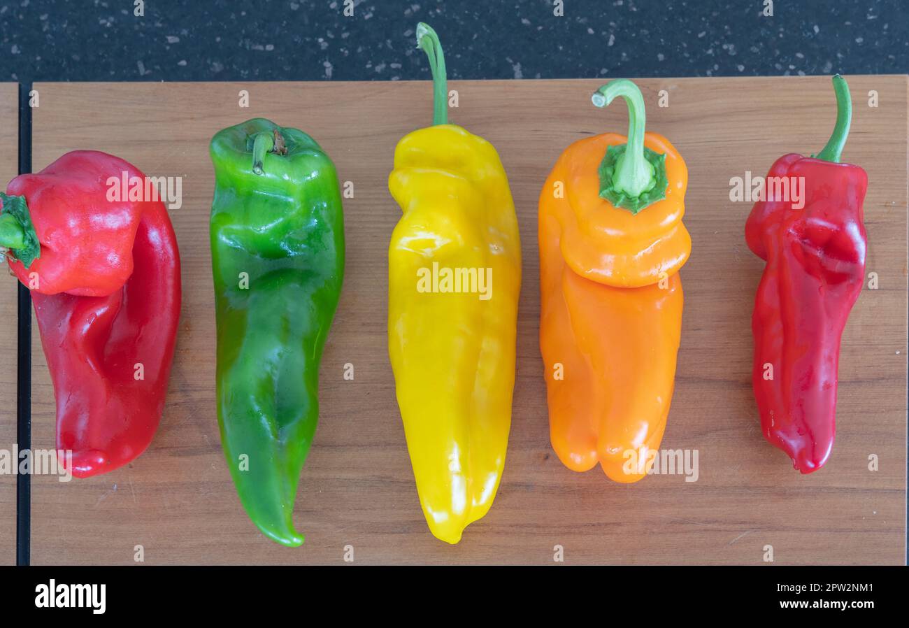 Capsicum unusually shaped isolated on white Stock Photo - Alamy