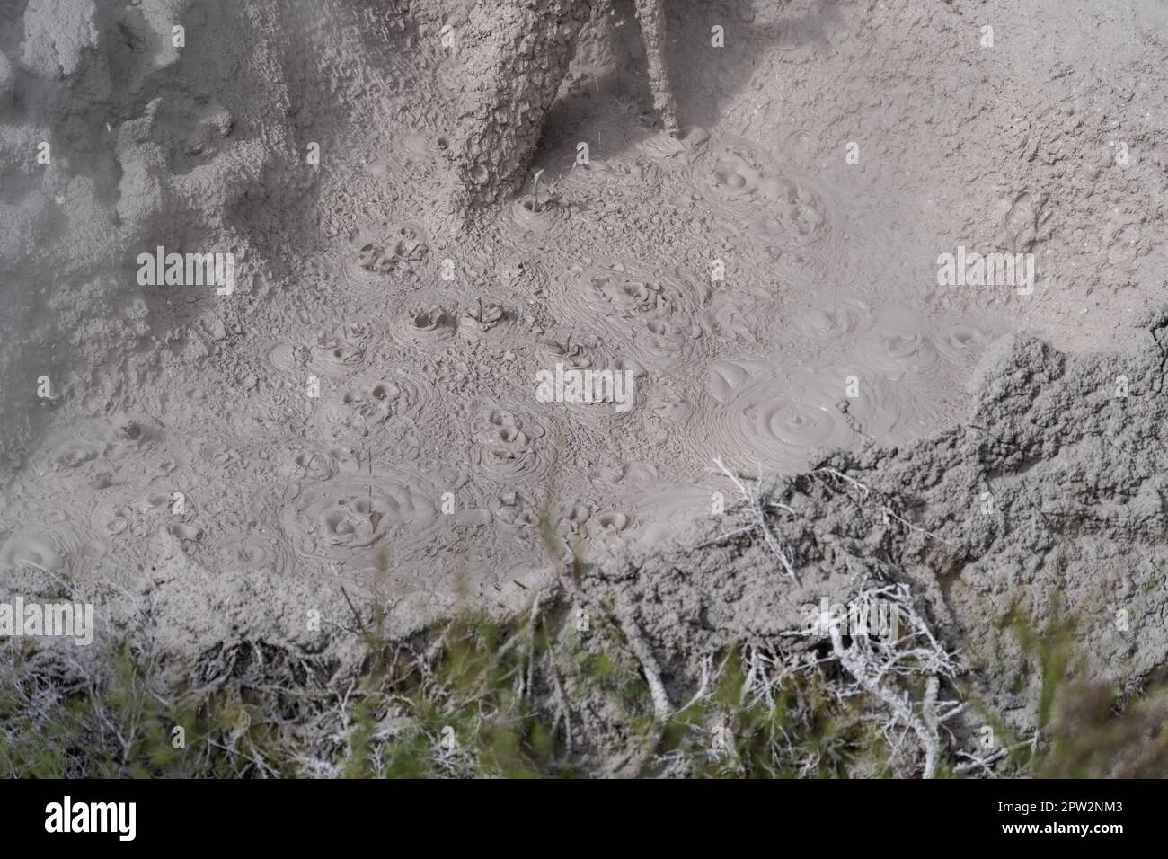 Gurgling and bubbling mud pool at Orakei Korako Stock Photo - Alamy