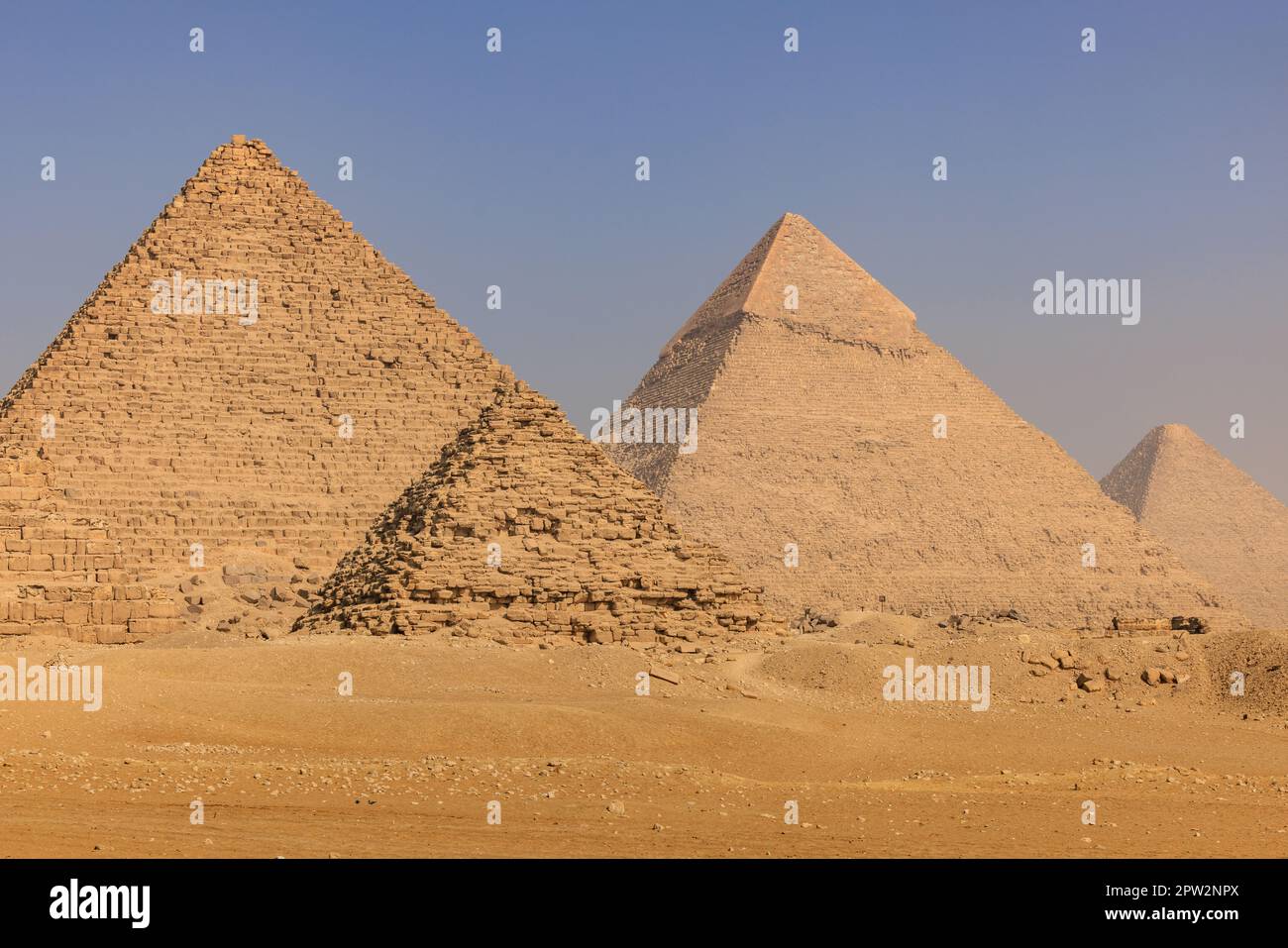 Gizeh pyramids near Cairo - Egypt Stock Photo - Alamy