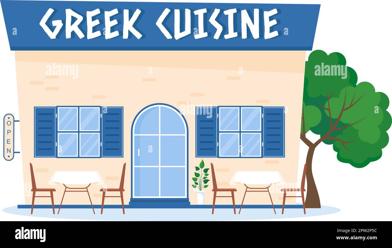 Greek Cuisine Restaurant Set Menu Delicious Dishes Traditional or ...