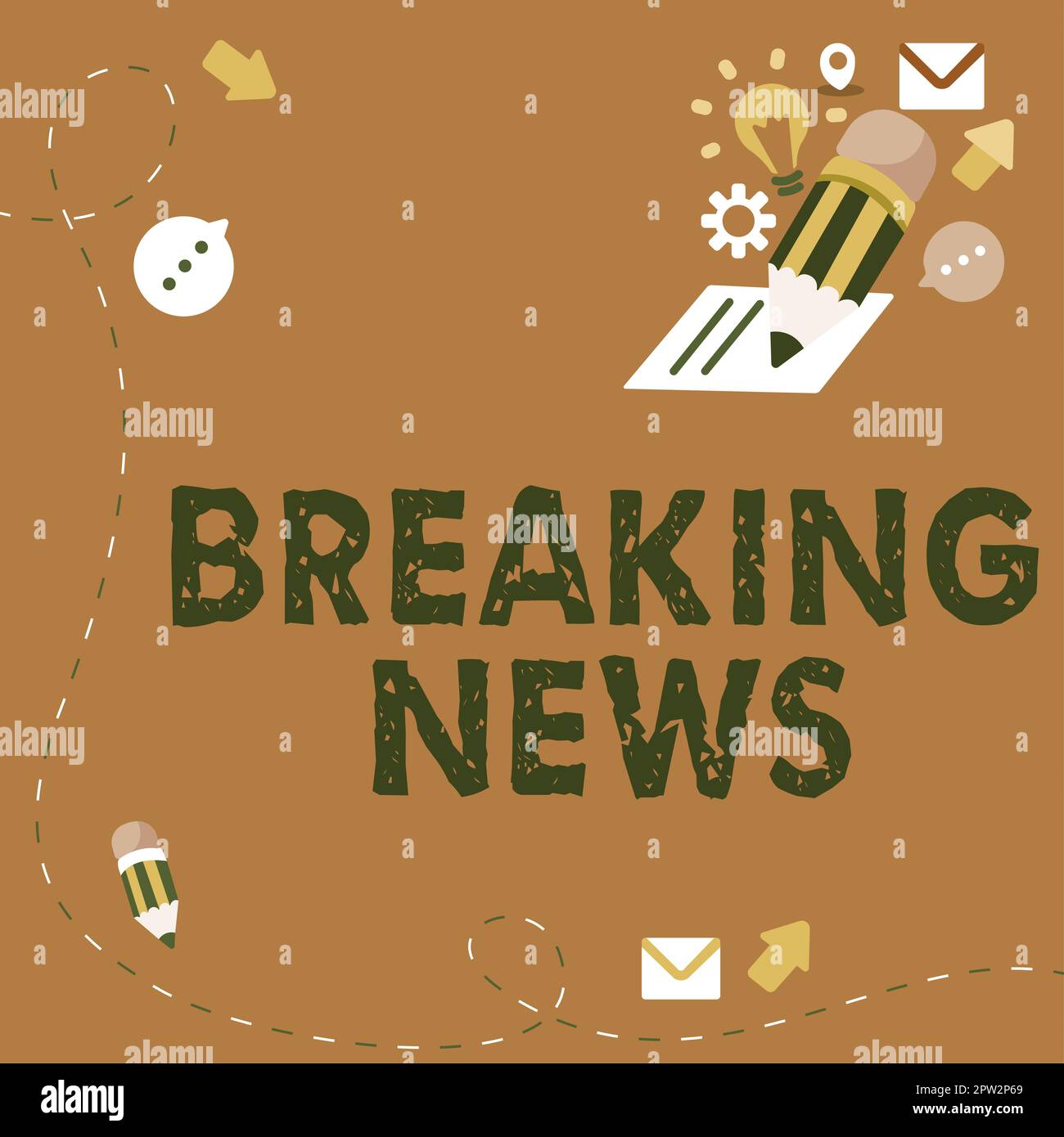 Handwriting text Breaking News, Business concept newly received current ...