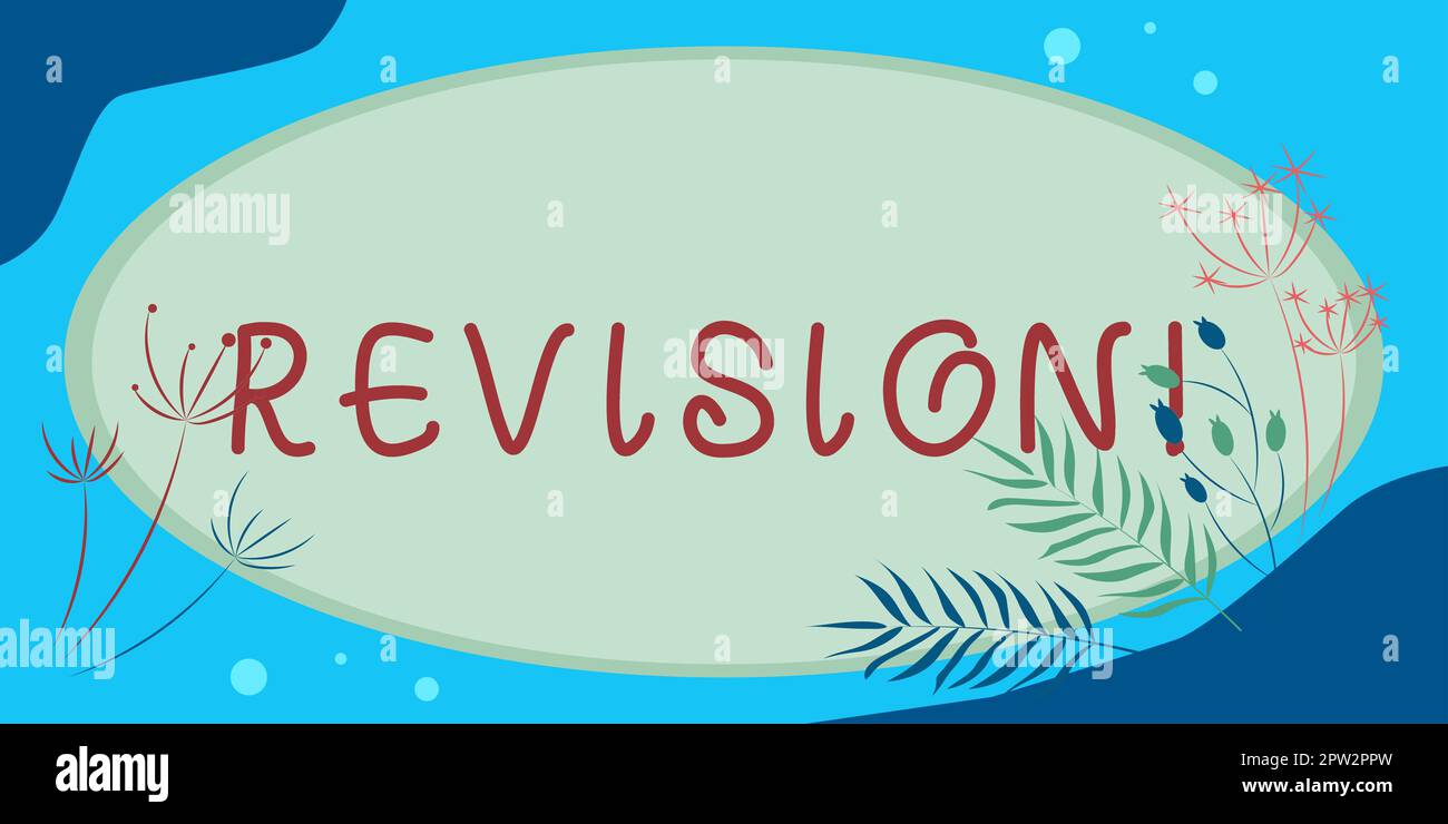 Inspiration showing sign Revision, Word for action of revising over ...