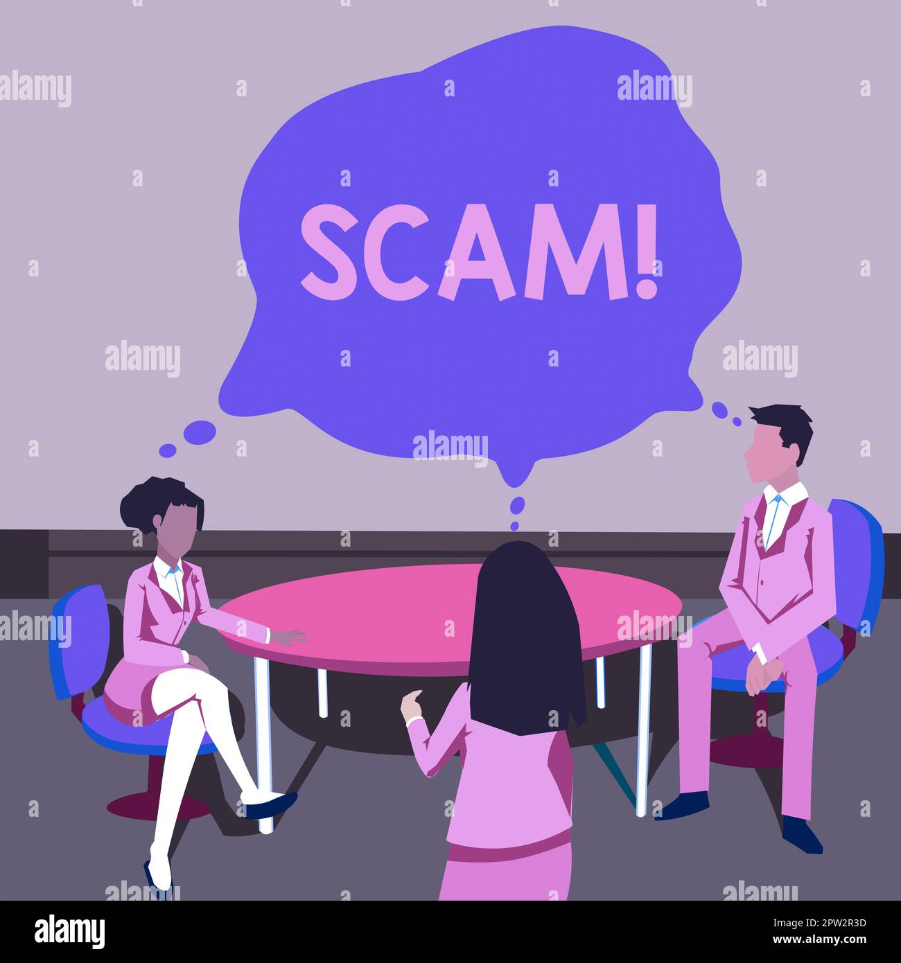 Handwriting text Scam, Word for dishonest scheme Fraud Stealing someone ...