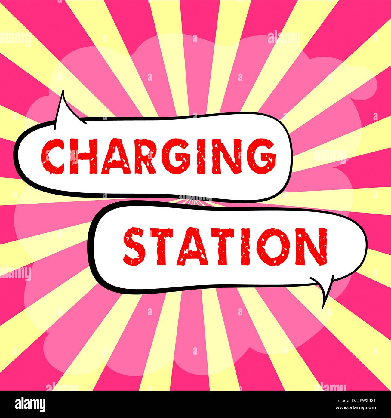 Sign displaying Charging Station, Concept meaning places where showing ...