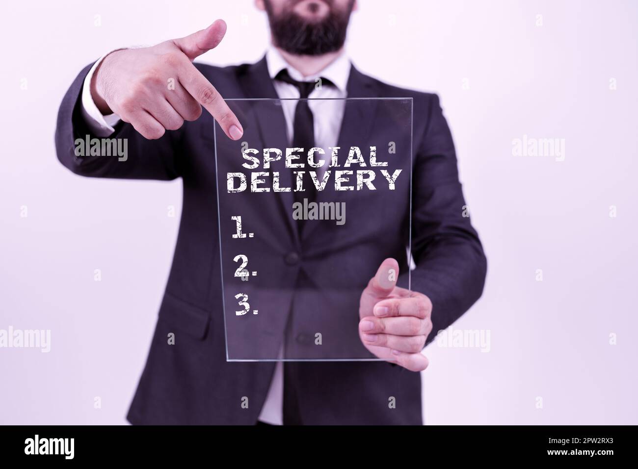 Writing displaying text Special Delivery, Internet Concept delivery of a letter or package ...