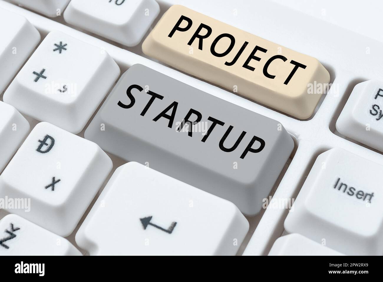 Conceptual Caption Project Startup Word Written On The Initial