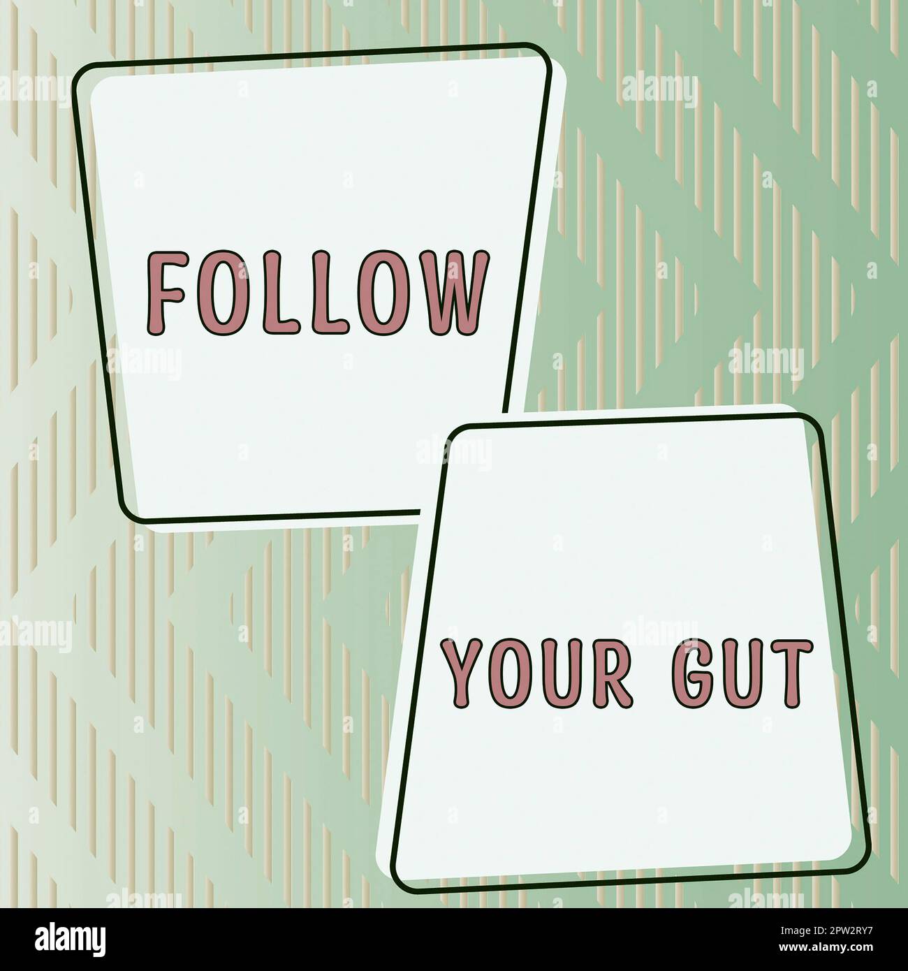 Hand writing sign Follow Your Gut, Conceptual photo Listen to intuition ...