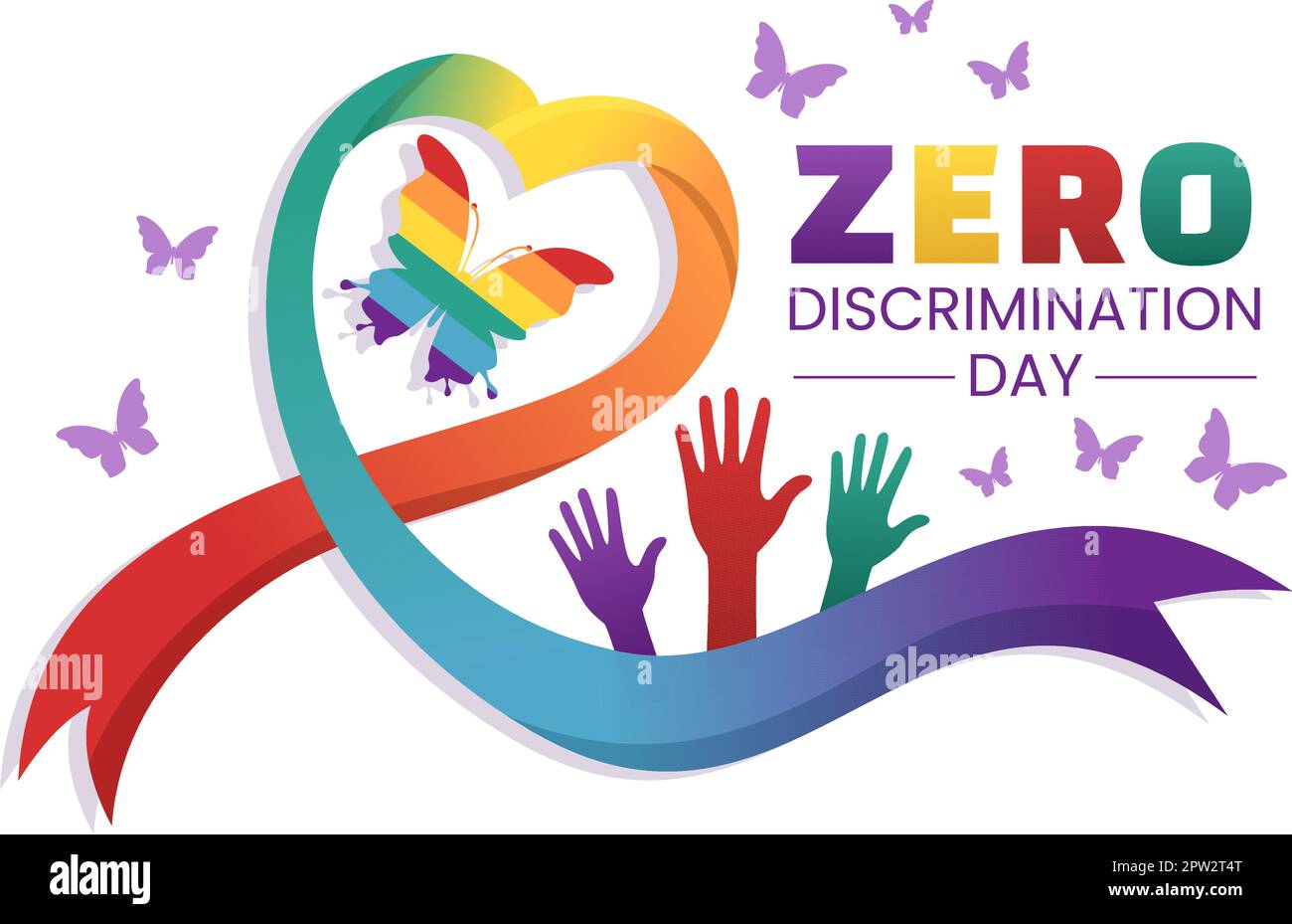 Zero Discrimination Day Illustration with Different People and ...