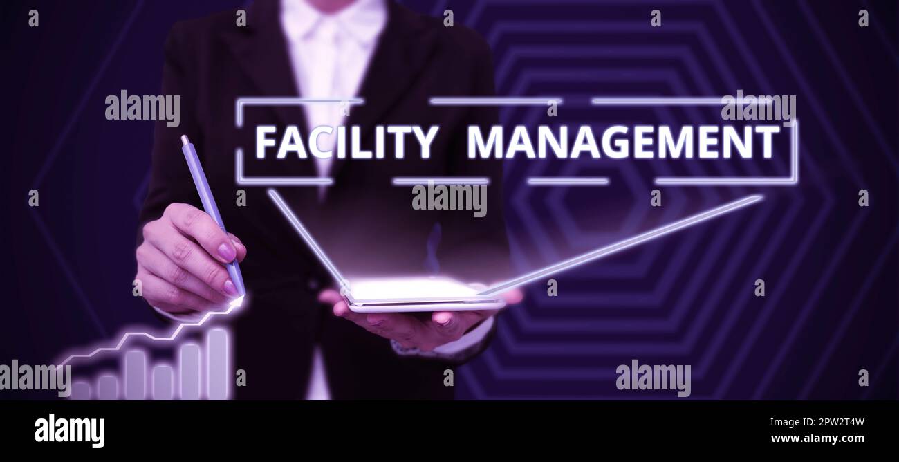 Sign displaying Facility Management, Business concept Multiple Function ...