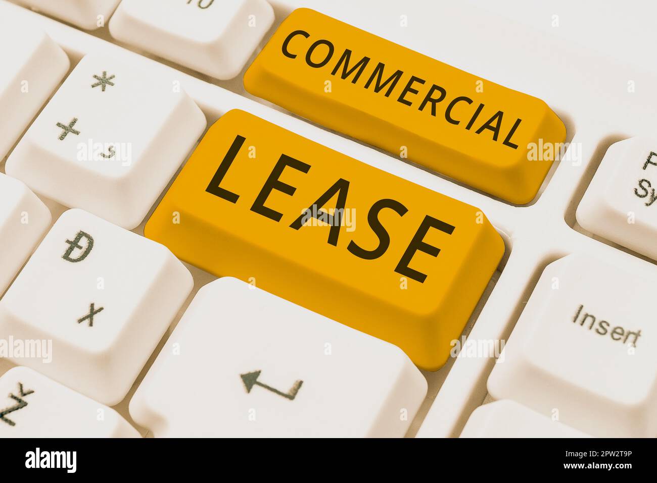 Hand writing sign Commercial Lease, Business idea contract between a ...