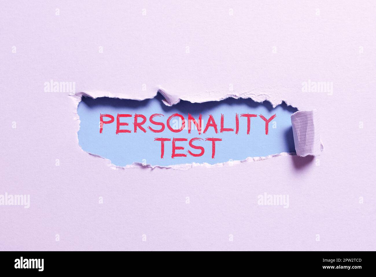 Text caption presenting Personality Test, Conceptual photo A method of ...