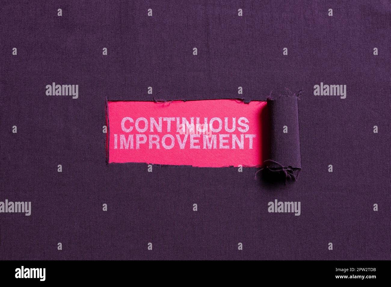 Writing displaying text Continuous Improvement, Business idea making ...