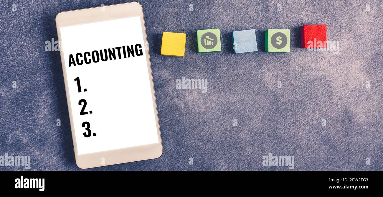 Handwriting Text Accounting Word For System Of Summarizing Business And Financial Transactions