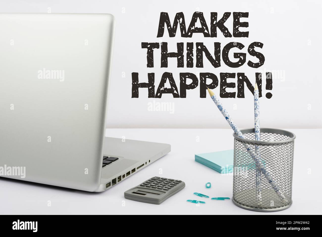 Text showing inspiration Make Things Happen, Concept meaning ...