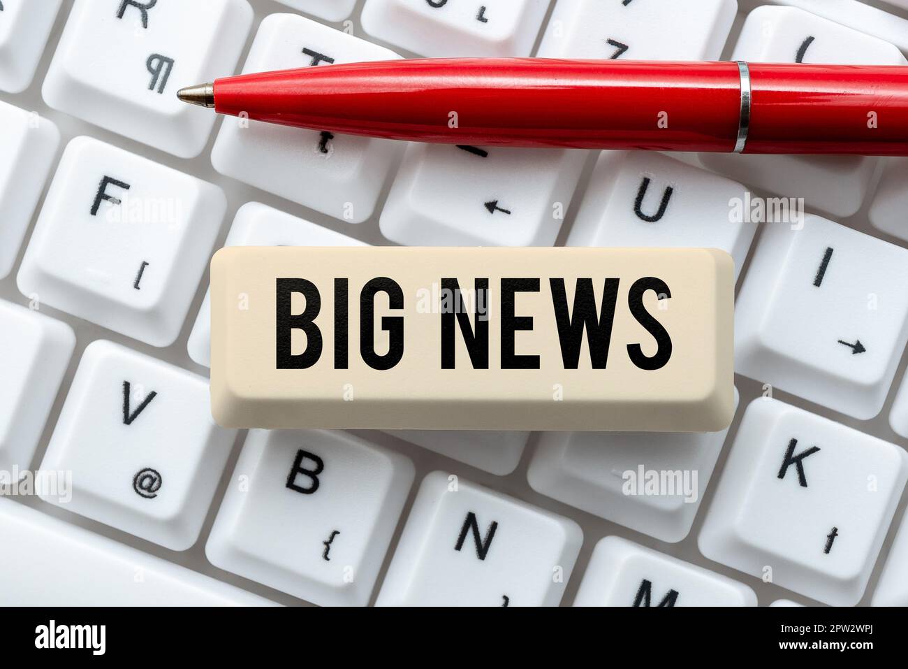 Text caption presenting Big News, Conceptual photo knowing actions no ...