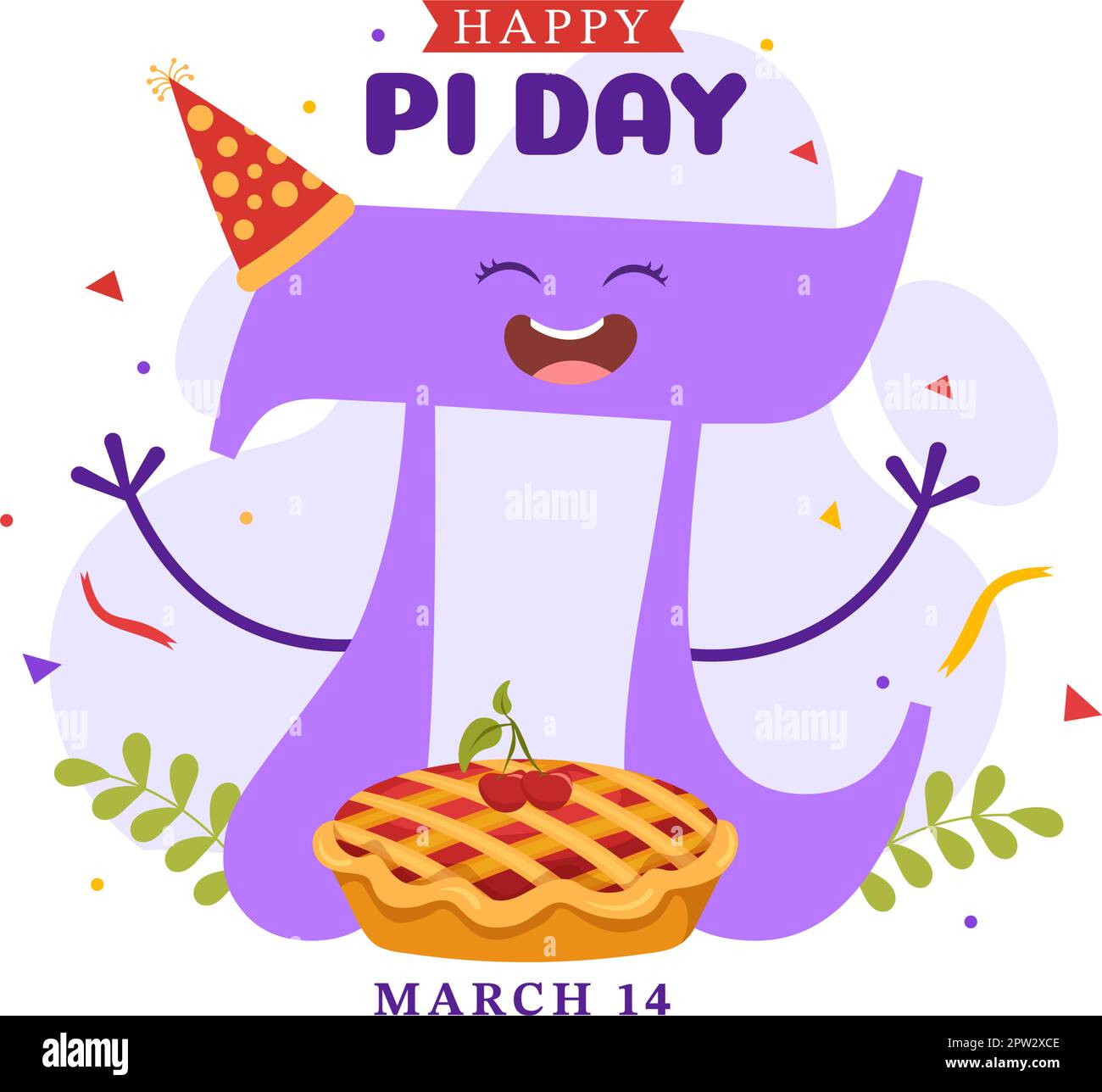 World Pi Day Illustration with Mathematical Constants, Greek Letters or ...
