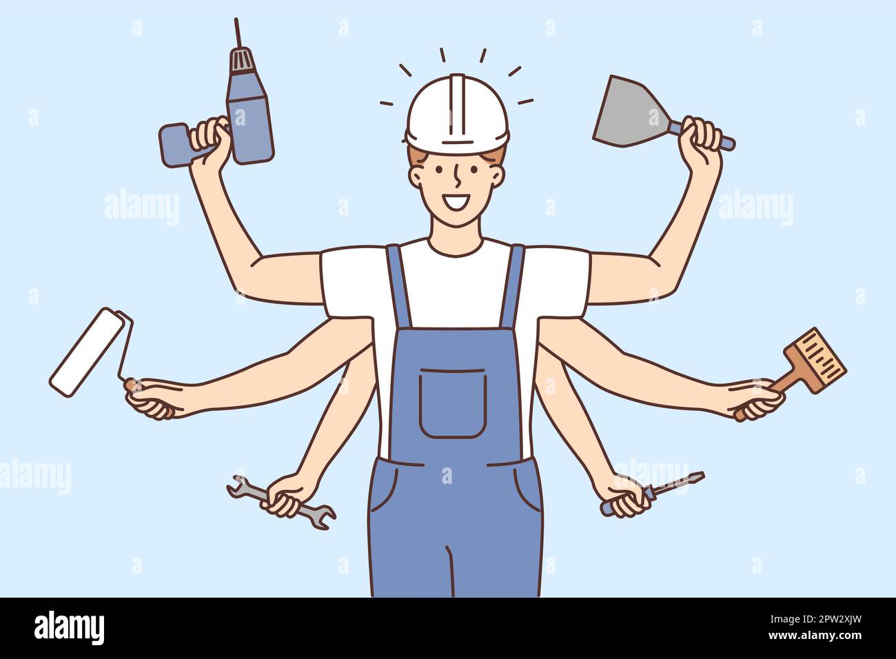 Male hands professional mechanic holding Stock Vector Images - Alamy