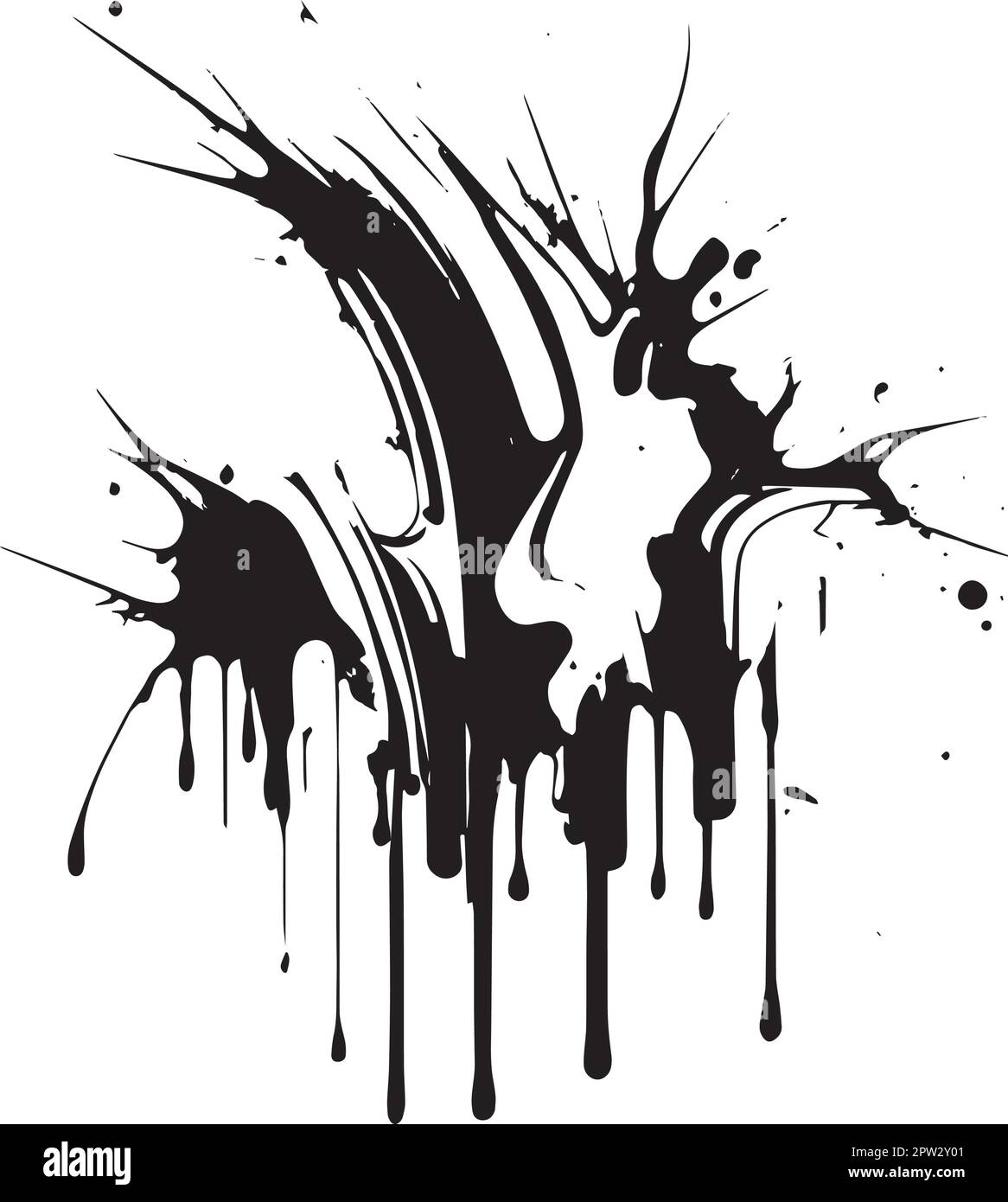 Splattered ink technique Stock Vector Images - Alamy