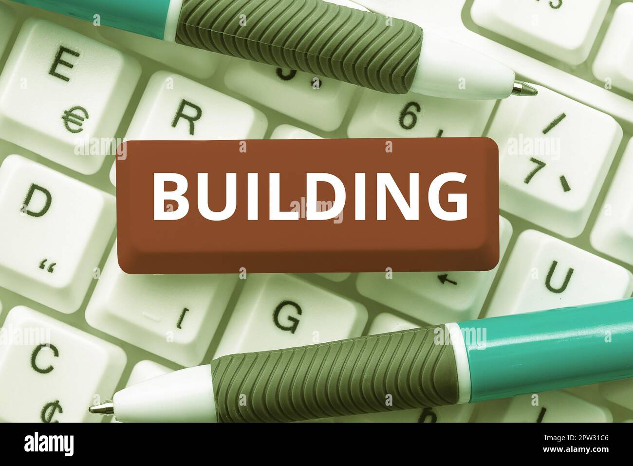 Text caption presenting Building, Business overview the art or business ...
