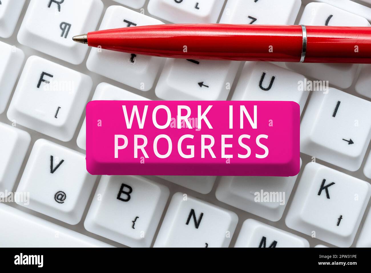 Inspiration showing sign Work In Progress, Business idea Ongoing Business with teamwork ...