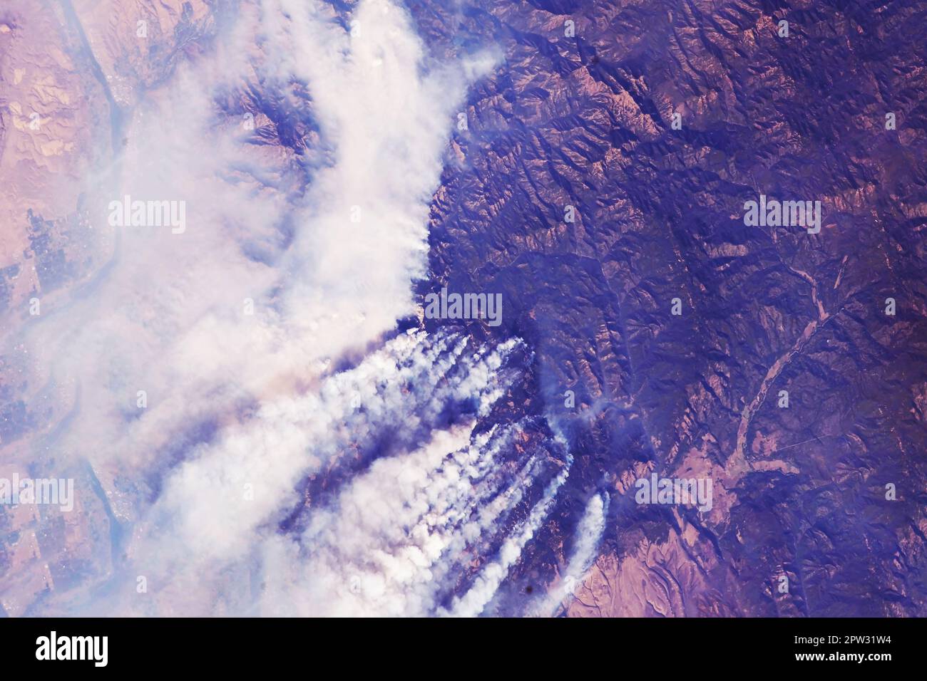 Big forest fires from outer space. Elements of this image furnished ...