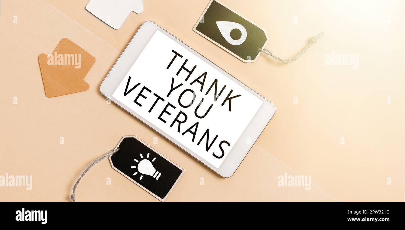 Handwriting text Thank You Veterans, Word Written on Expression of ...