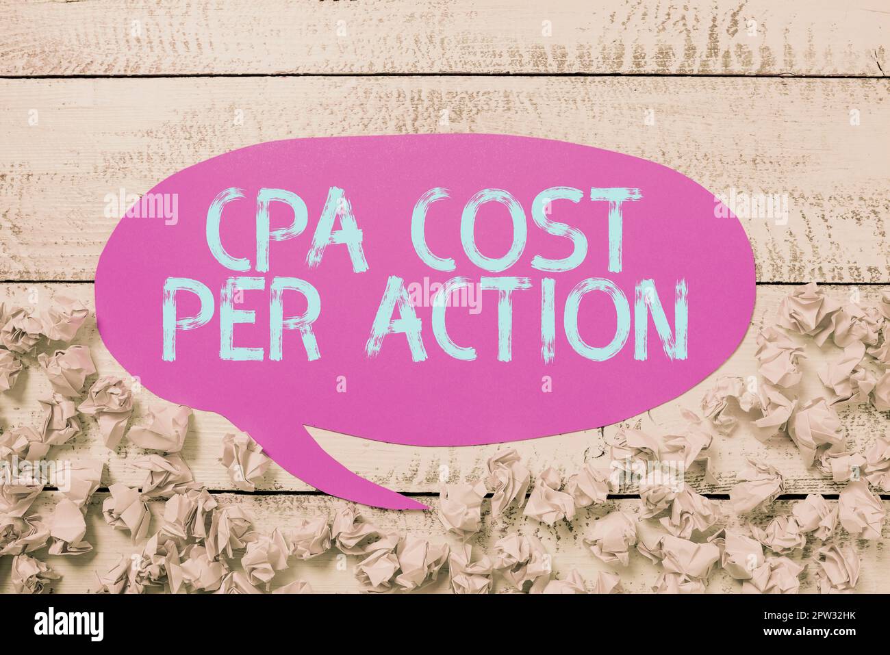 Text caption presenting Cpa Cost Per Action, Conceptual photo ...