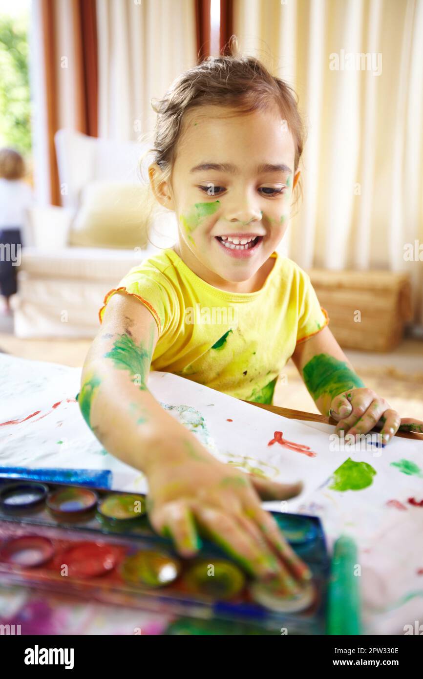 Kids making a mess home hi-res stock photography and images - Alamy