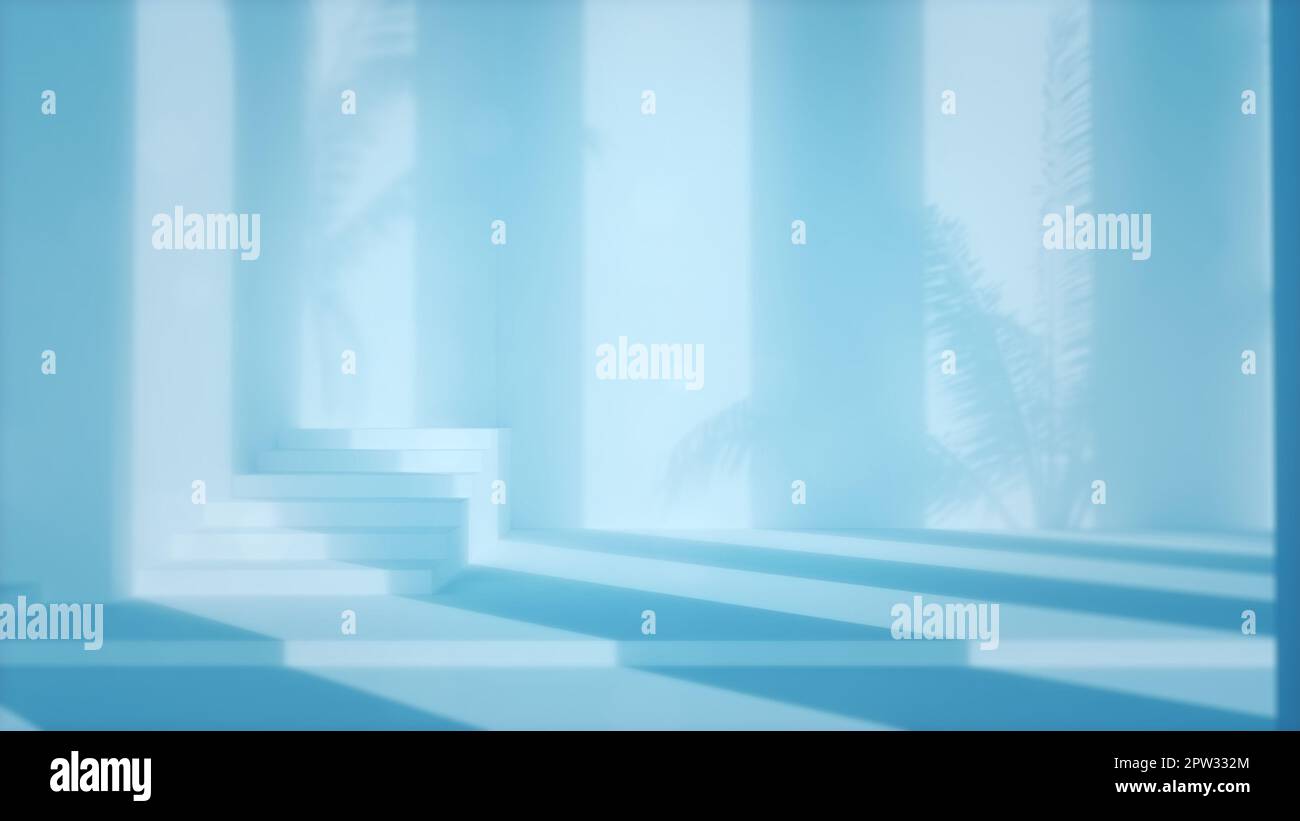 bright blue design exhibition room template for your product - abstract ...