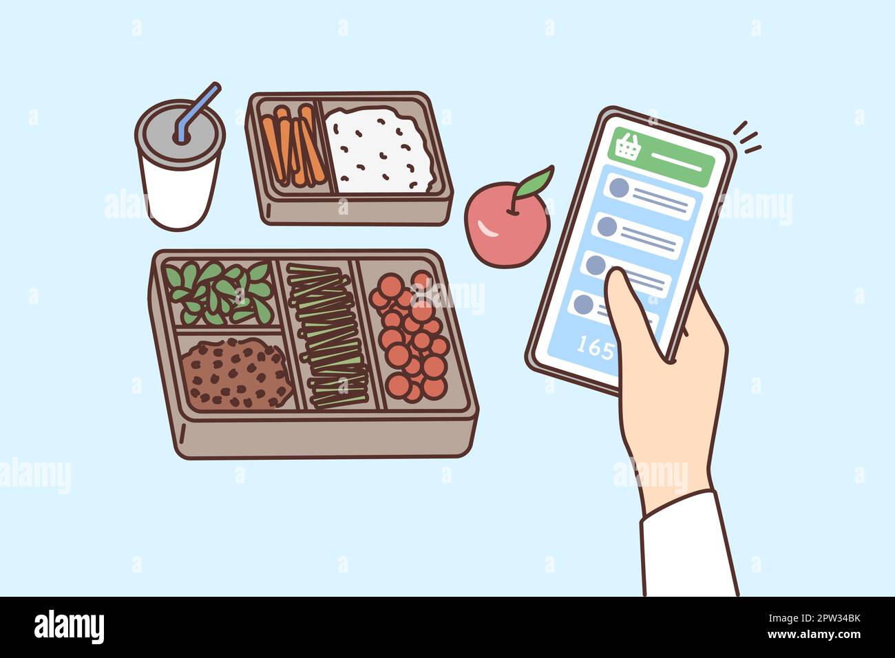 Food calorie count diary Stock Vector Images - Alamy