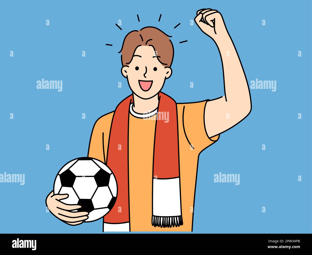 Animated Cheering Man