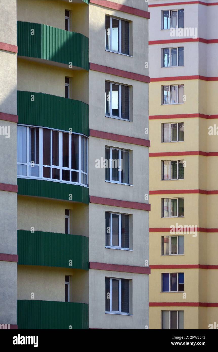 New or recently completed multi-storey residential building with ...