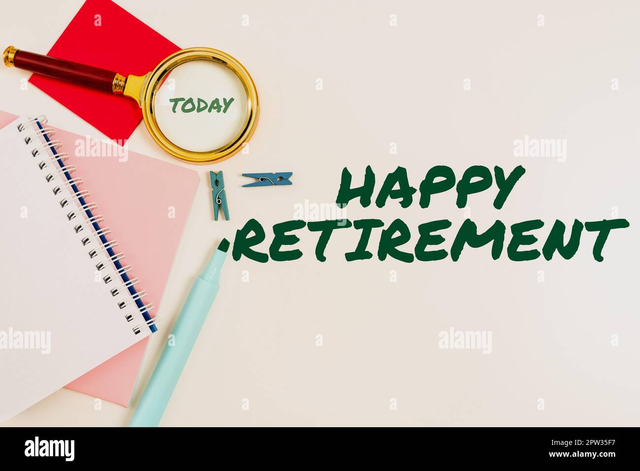 Handwriting text Happy Retirement, Business concept having a dependable ...