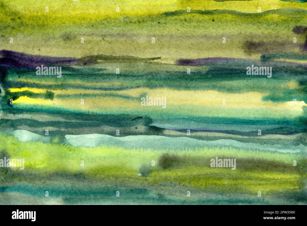 Striped green gradient watercolor paper background texture Stock Photo ...