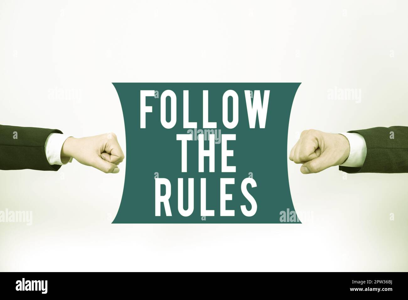 Text showing inspiration Follow The Rules, Word for learn to conform ...