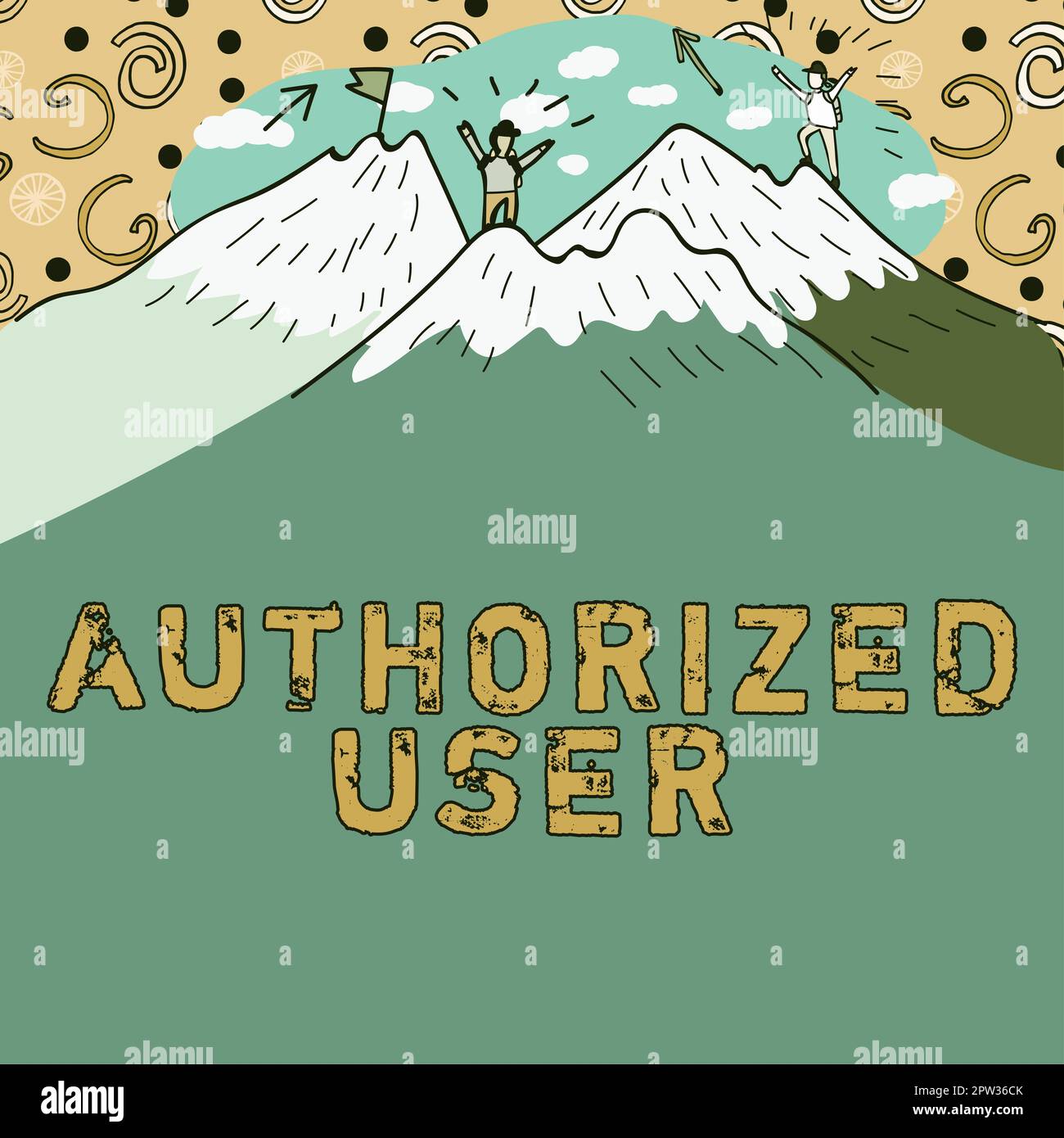 Hand writing sign Authorized User, Internet Concept person granted ...