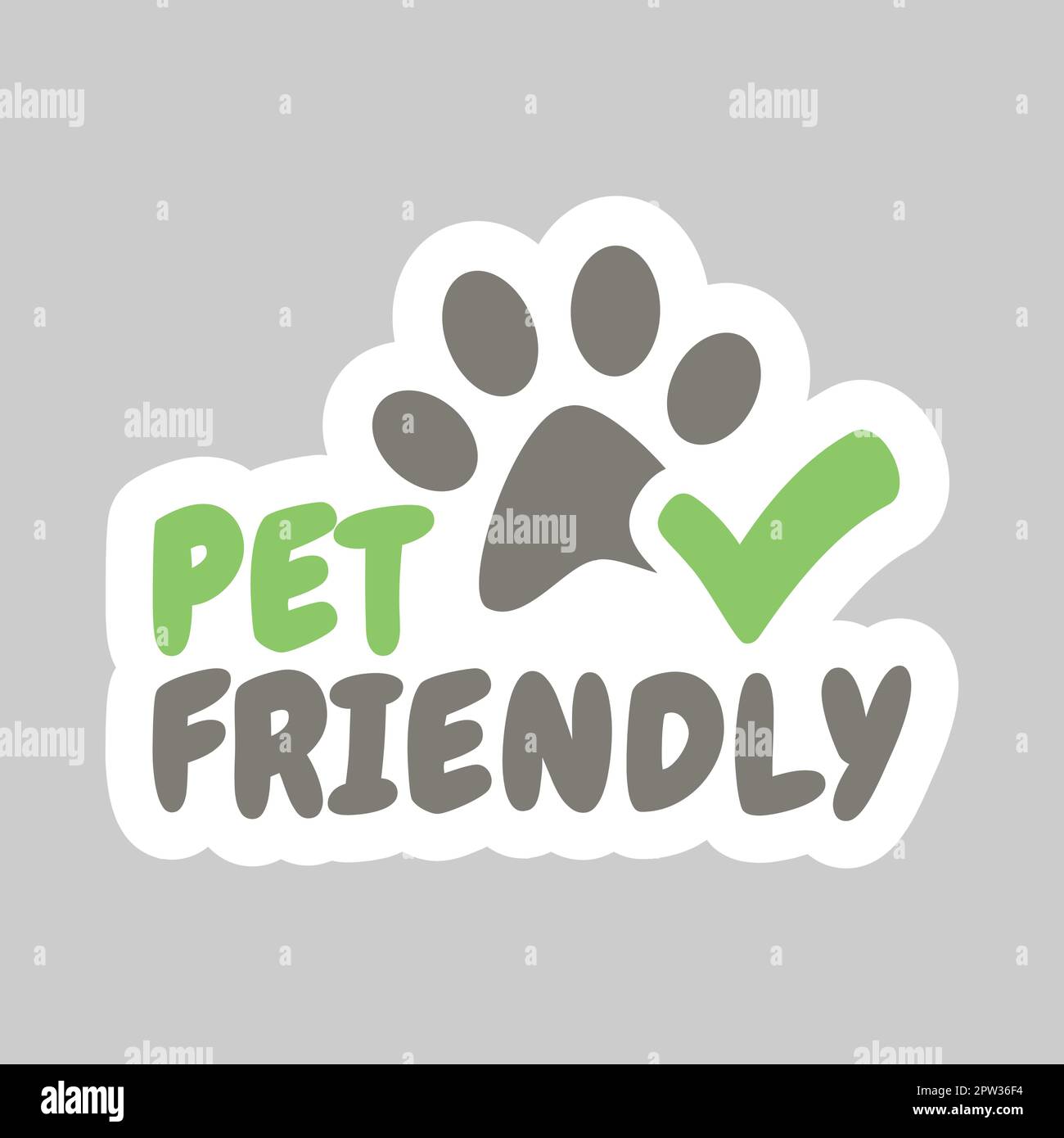 Pet friendly vector sticker stamp Stock Vector Image & Art - Alamy