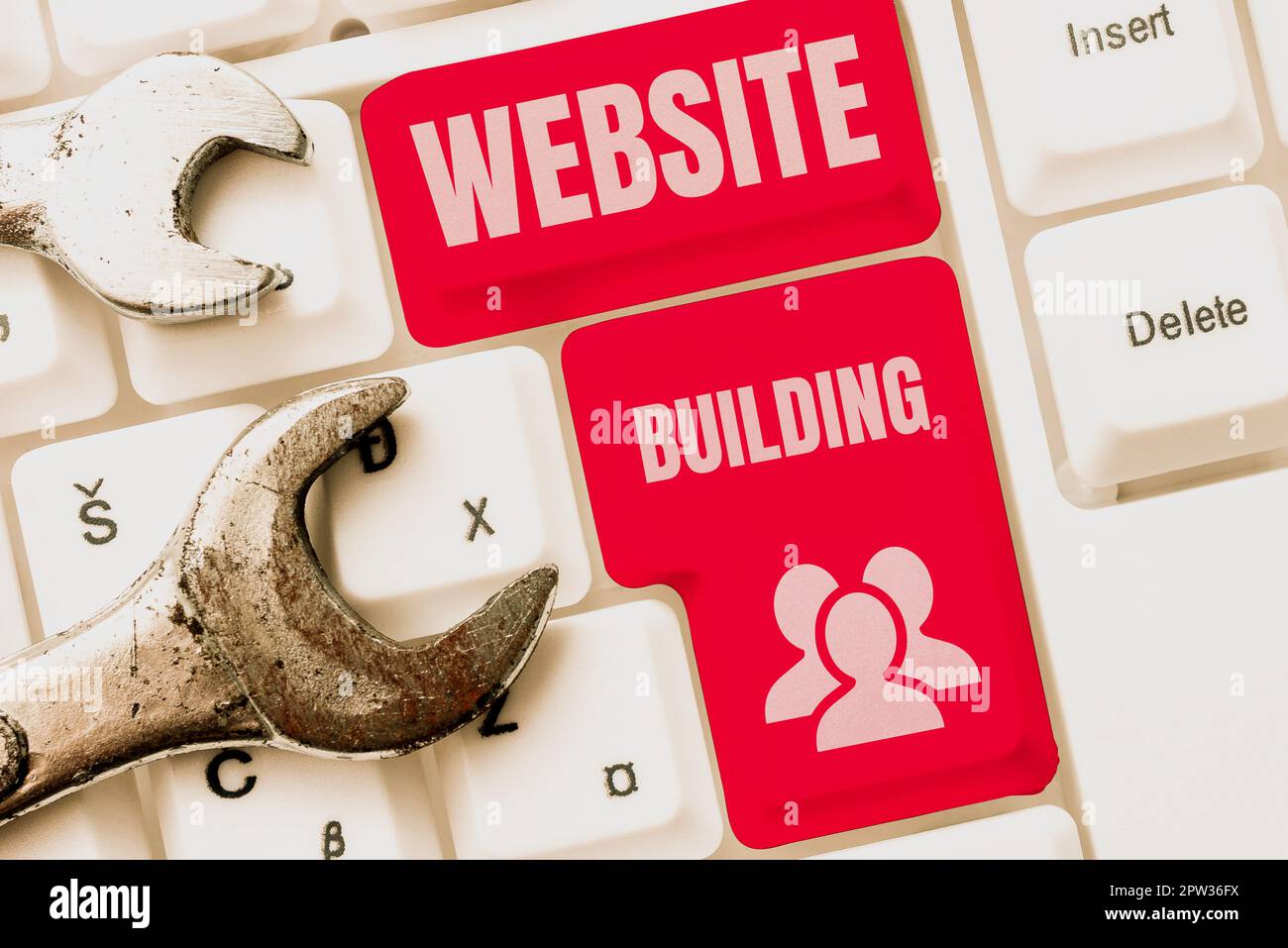 Hand writing sign Website Building, Business approach site is ...