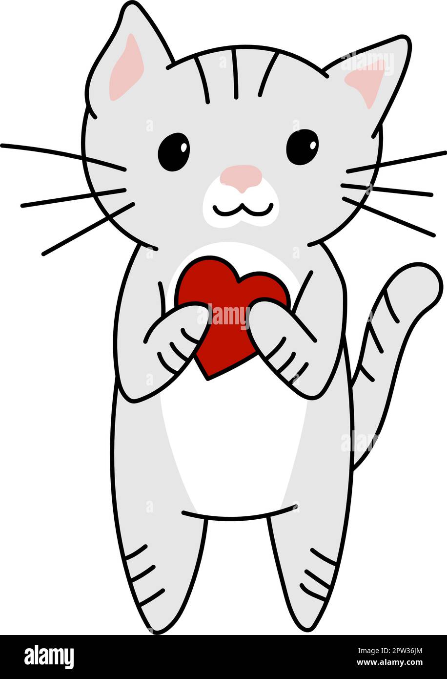 Valentines Cat Cut Out Stock Images And Pictures Alamy
