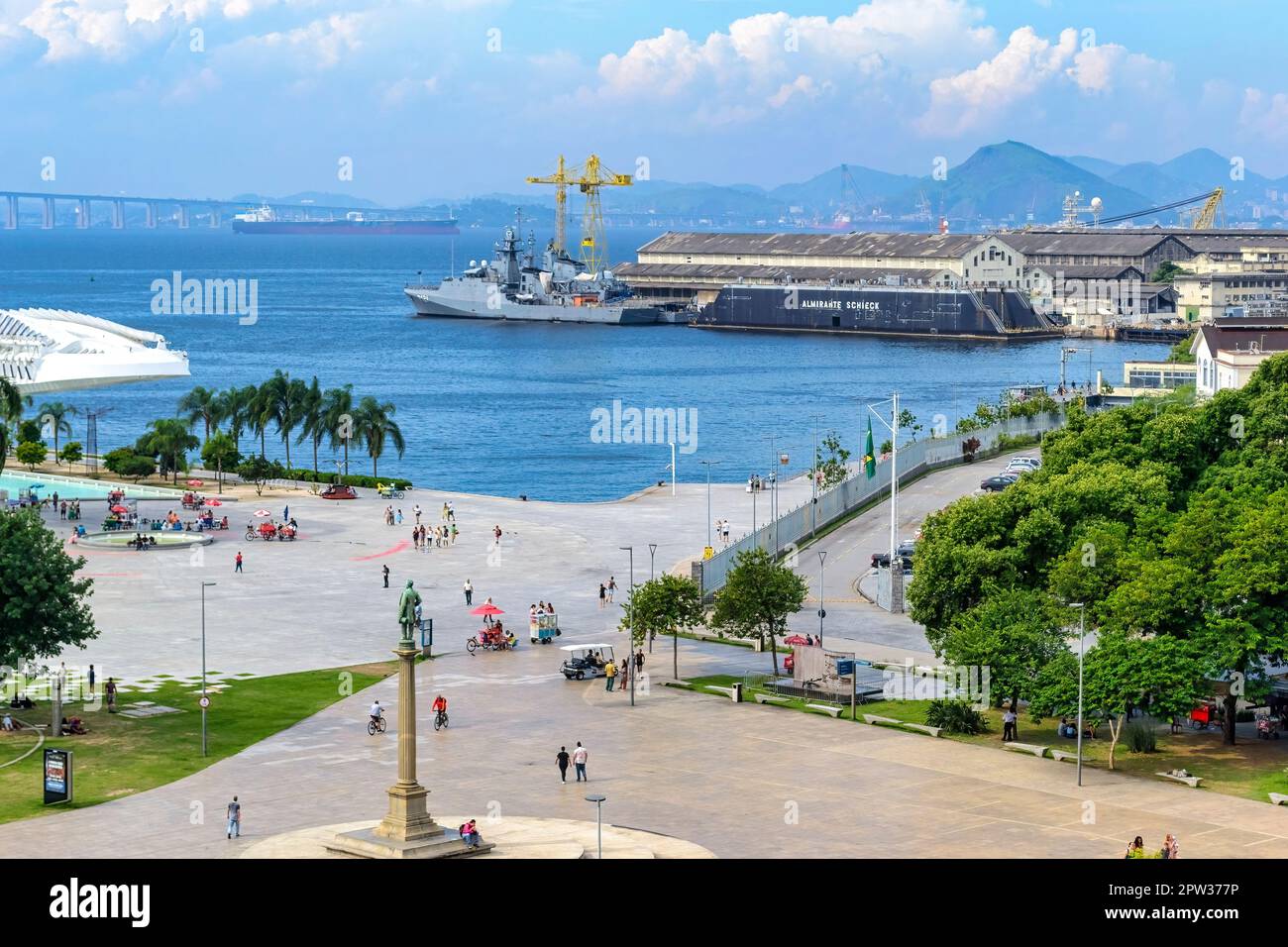 Rio de Janeiro, Brazil - April 14, 2023: Port and waterfront district ...